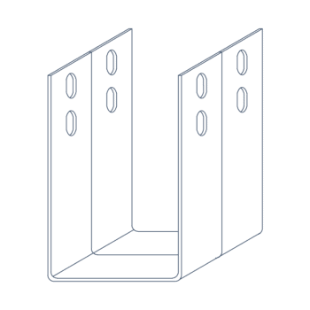 200 Wide U Bracket Double – 8 Holes - APG Group - High Volume ...