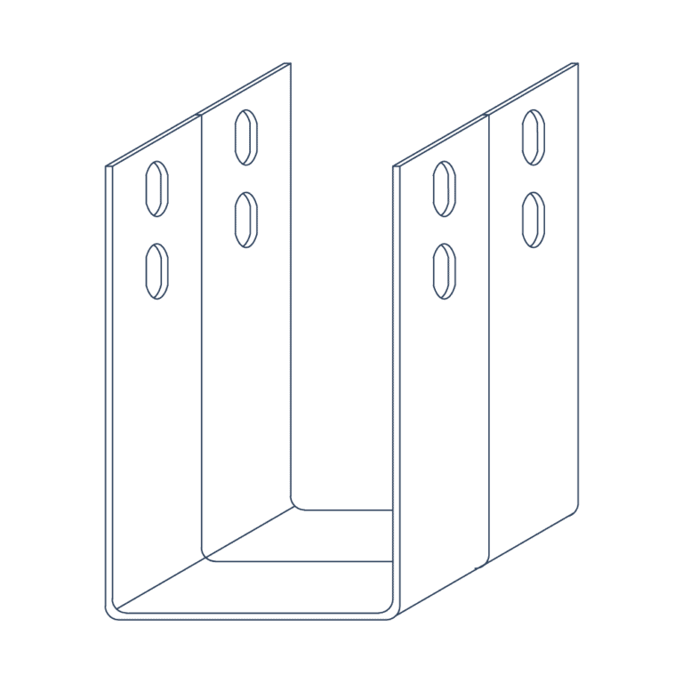 200 Wide U Bracket Double – 8 Holes - APG Group - High Volume ...