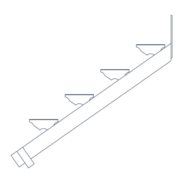 14 Step Galvanized Stair Stringers (Pair) - APG Group - High Volume ...