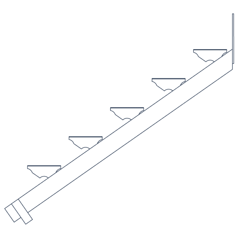 13 Step Galvanized Stair Stringers (Pair) - APG Group - High Volume ...