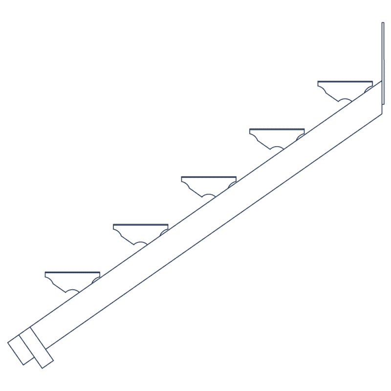 5 Step Galvanized Stair Stringers (Pair) - APG Group - High Volume ...