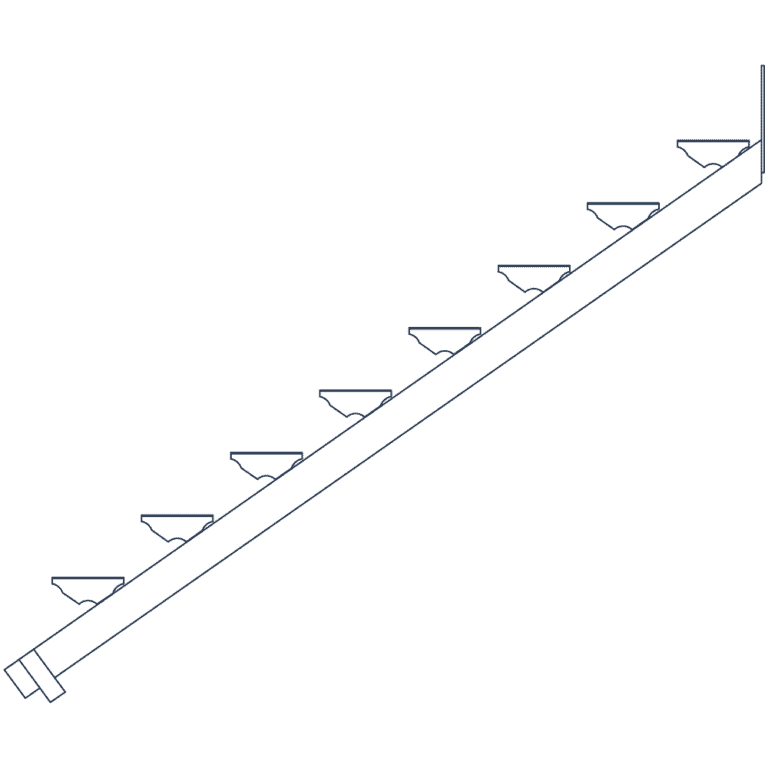 16 Step Galvanized Stair Stringers (Pair) - APG Group - High Volume ...