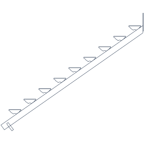 9 Step Galvanized Stair Stringers (Pair) - APG Group - High Volume ...