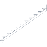 10 Step Galvanized Stair Stringers (Pair) - APG Group - High Volume ...