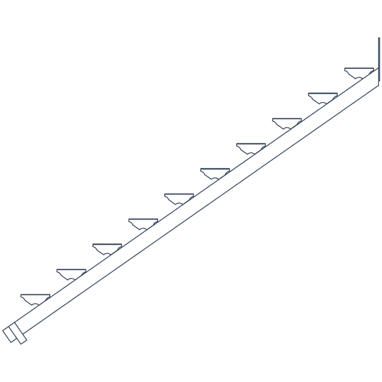 13 Step Galvanized Stair Stringers (Pair) - APG Group - High Volume ...