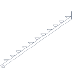 11 Step Galvanized Stair Stringers (Pair) - APG Group - High Volume ...