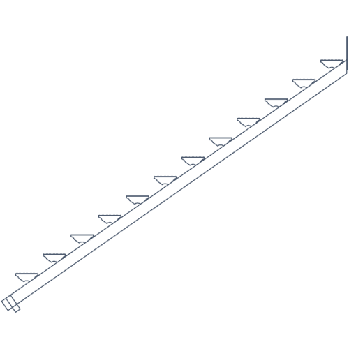 12 Step Galvanized Stair Stringers (Pair) - APG Group - High Volume ...