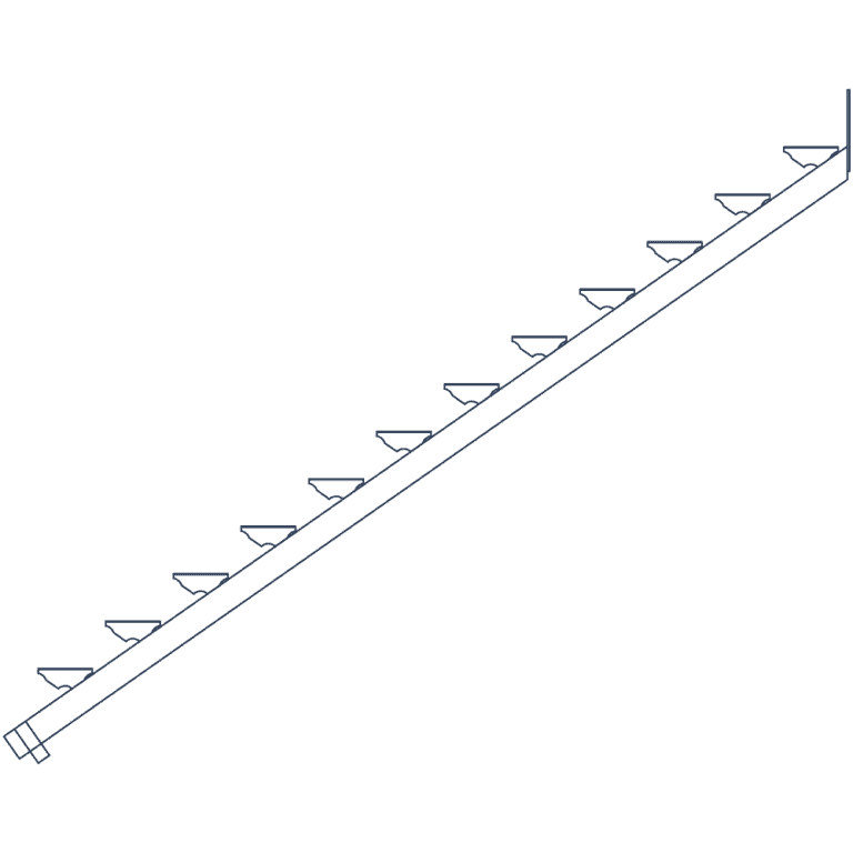 12 Step Galvanized Stair Stringers (Pair) - APG Group - High Volume ...