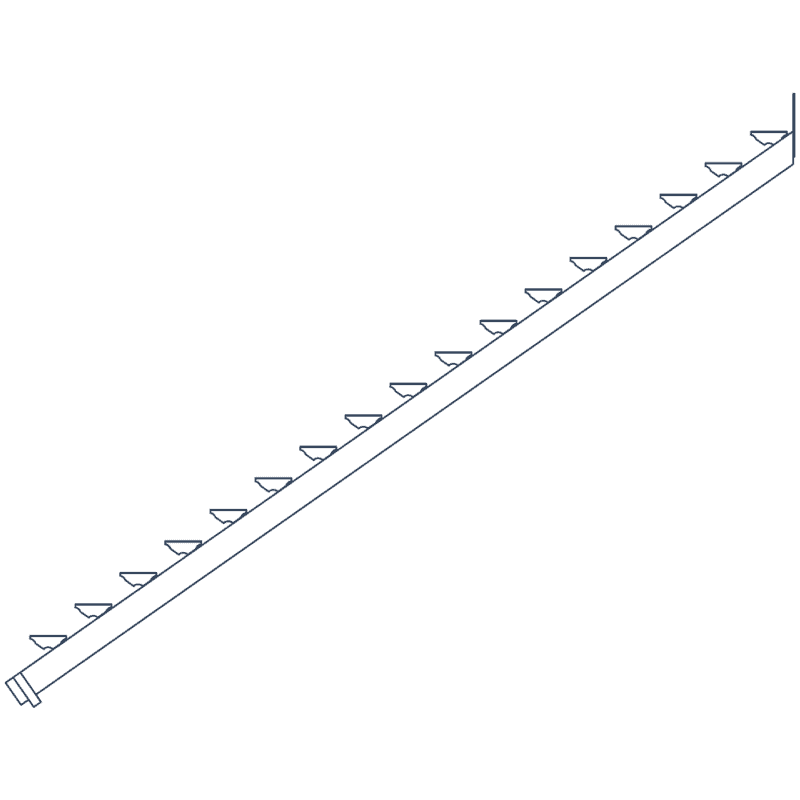 17 Step Galvanized Stair Stringers (Pair) - APG Group - High Volume ...