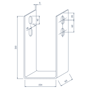 150 Wide U Bracket – 4 Holes - APG Group - High Volume Manufacturing ...